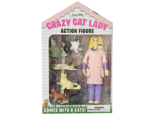 Maktus | Crazy Cat Lady Action Figure | Novelty Gift