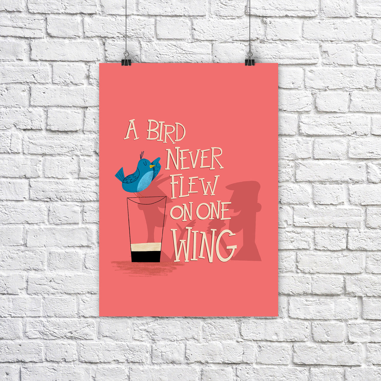 Maktus | A Bird Never Flew On One Wing A3 Poster