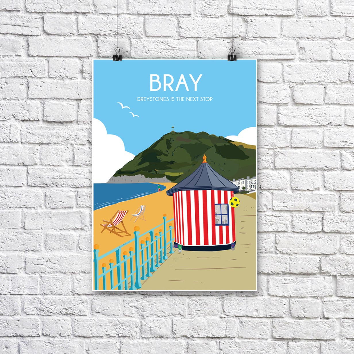 Maktus | Bray A4 Retro Illustrated Wall Poster